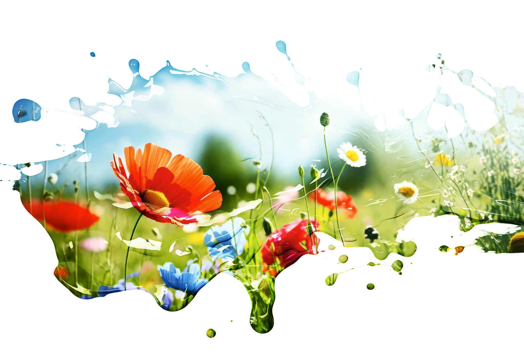 Acrylic Dripping Colors Photo Effect / Acrylic Color Photo Layer Style ...