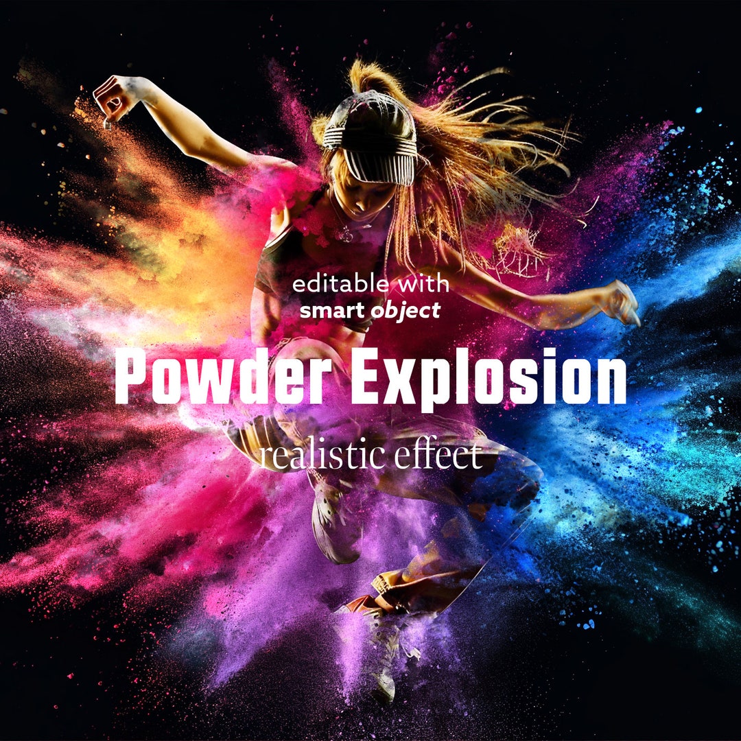 Powder Explosion Photoshop Effect / Multicolored Powder Explosion Photo ...