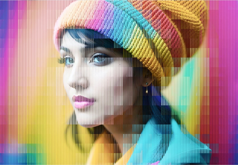 Pixel Photo Effect for Photoshop / Pixel Layer Style Template / Pixel ...