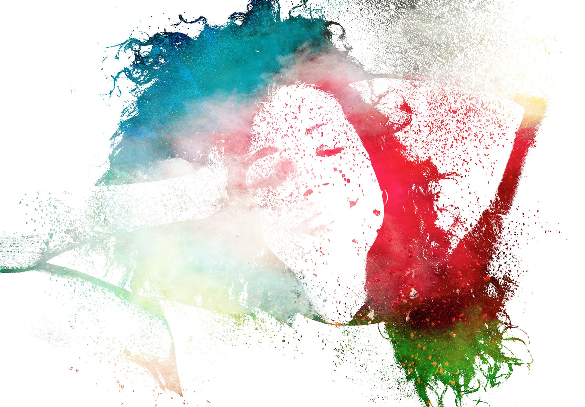 Ink Splash Photo Effect / Ink Paint Photo Effect for Photoshop / Spray ...