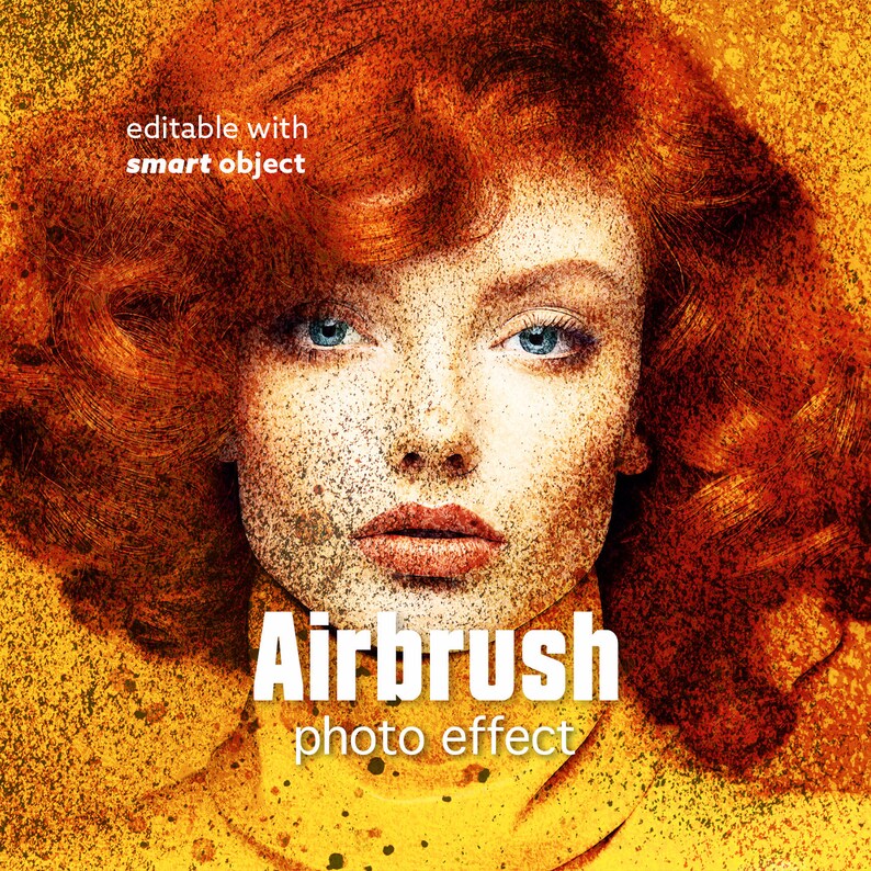 Airbrush Paint Photo Effect / Photoshop Painting Effect / Airbrush ...