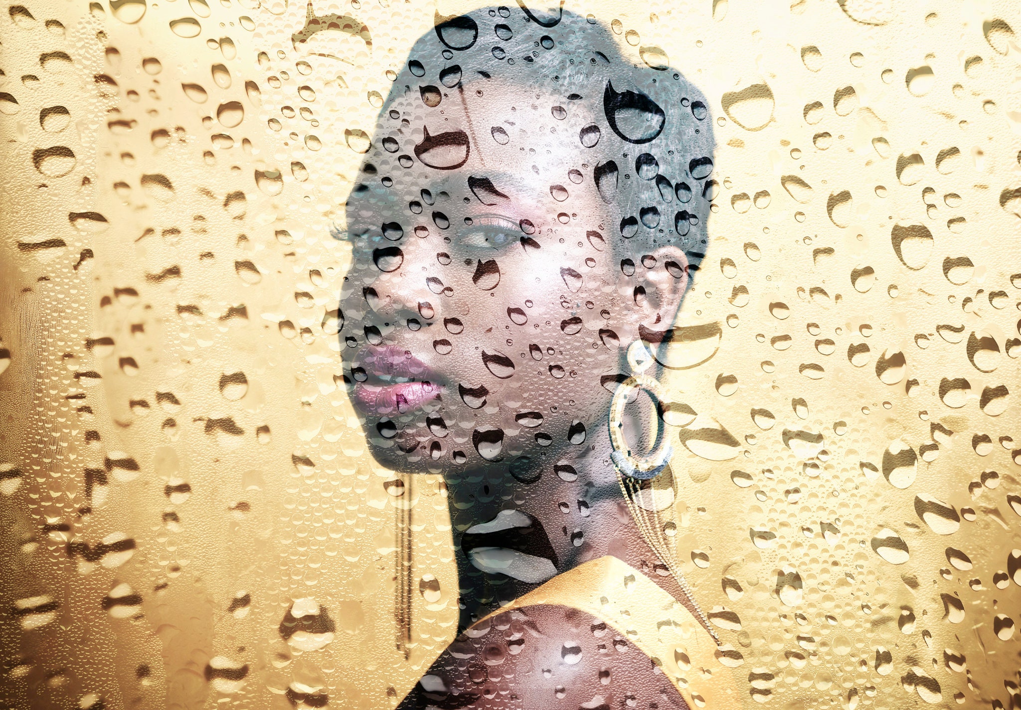 Wet Glass Photo Effect for Photoshop / Water Drops Effect Template - Etsy