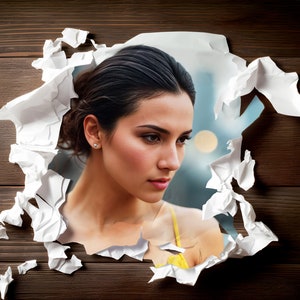 Torn Paper Mockup / Ripped Paper Effect for Photoshop / Damaged Paper ...