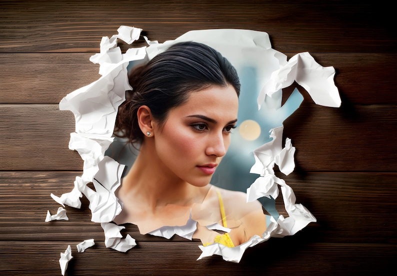 Torn Paper Mockup / Ripped Paper Effect for Photoshop / Damaged Paper ...