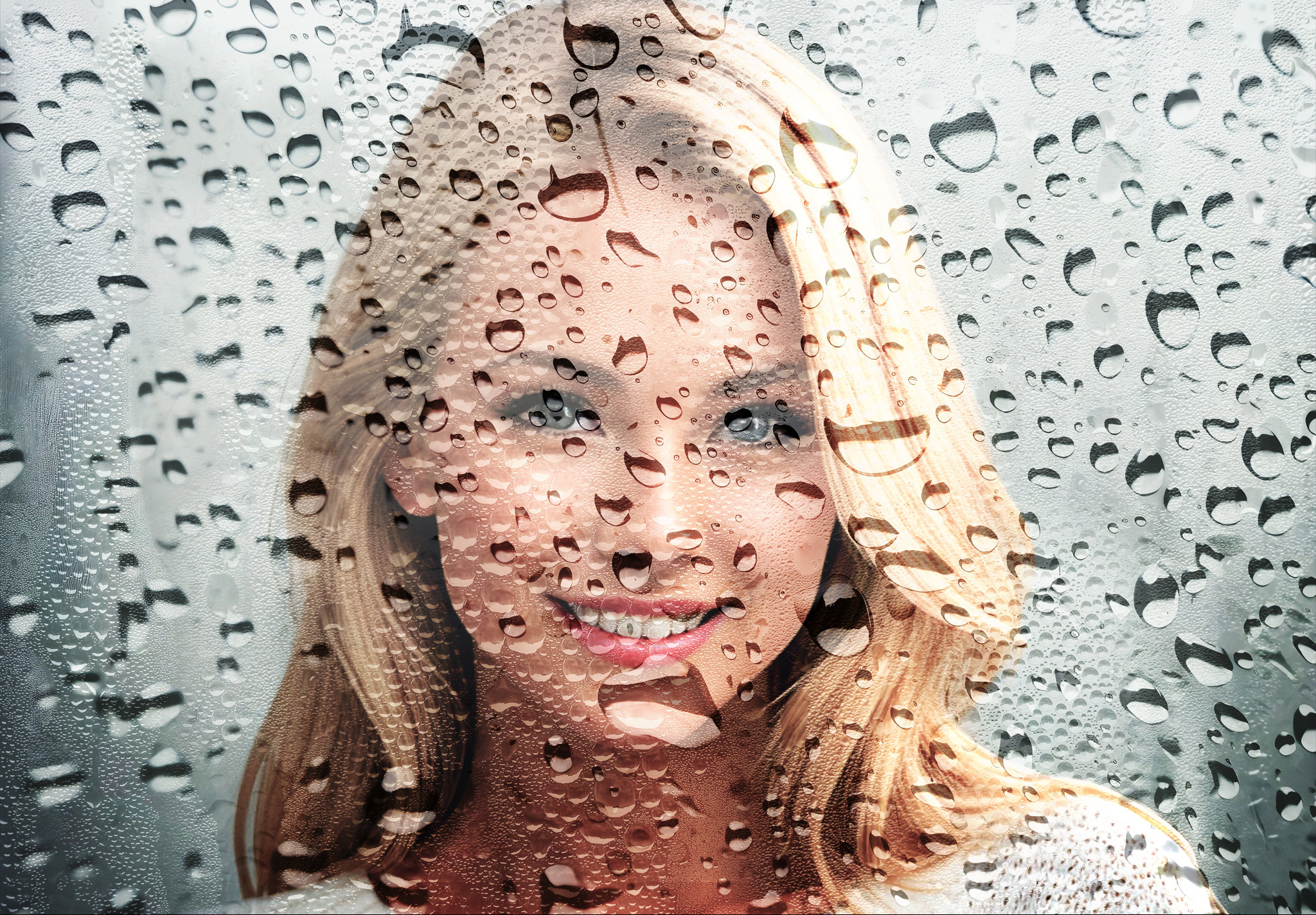 Wet Glass Photo Effect for Photoshop / Water Drops Effect Template - Etsy