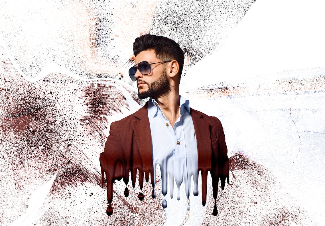 Dripping Color Effect for Photoshop / Dripping Colors Effect Template ...