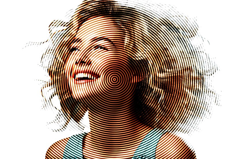 Halftone Photo Effect / Radial Halftone Photoshop Effect - Etsy