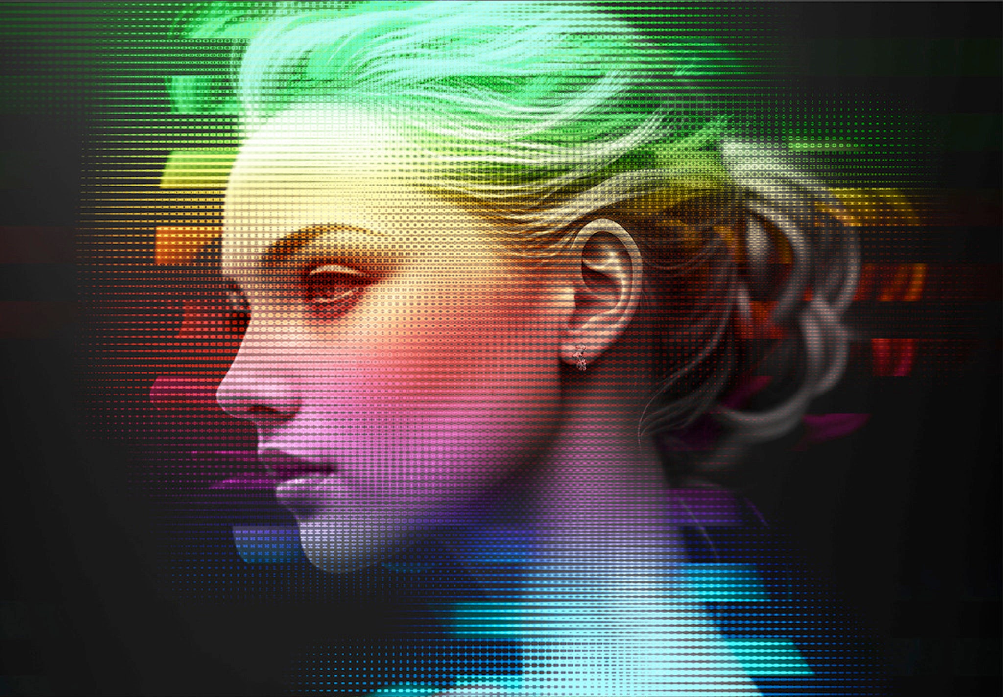 Hologram Photo Effect/holo Light Photo Style for Photoshop / Hologram ...