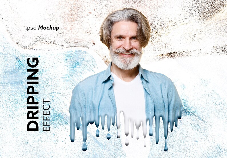 Dripping Color Effect for Photoshop / Dripping Colors Effect Template ...