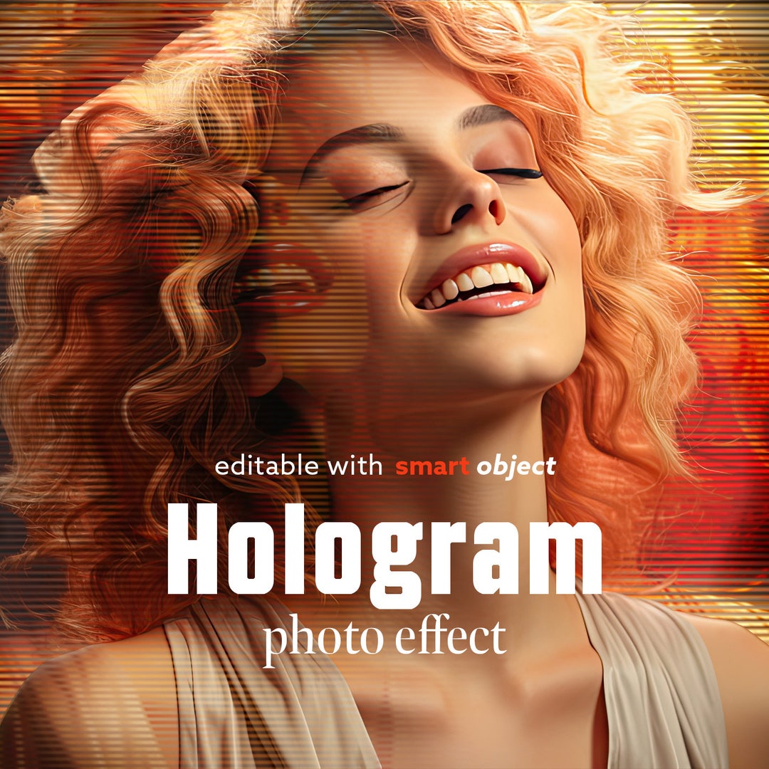 Hologram Photo Effect / Futuristic Holo Photo Effect / Photoshop ...