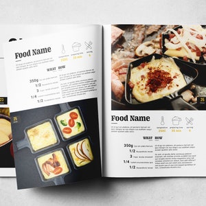 Cookbook Layout Template / Canva Recipe Book Template / Cookbook ...