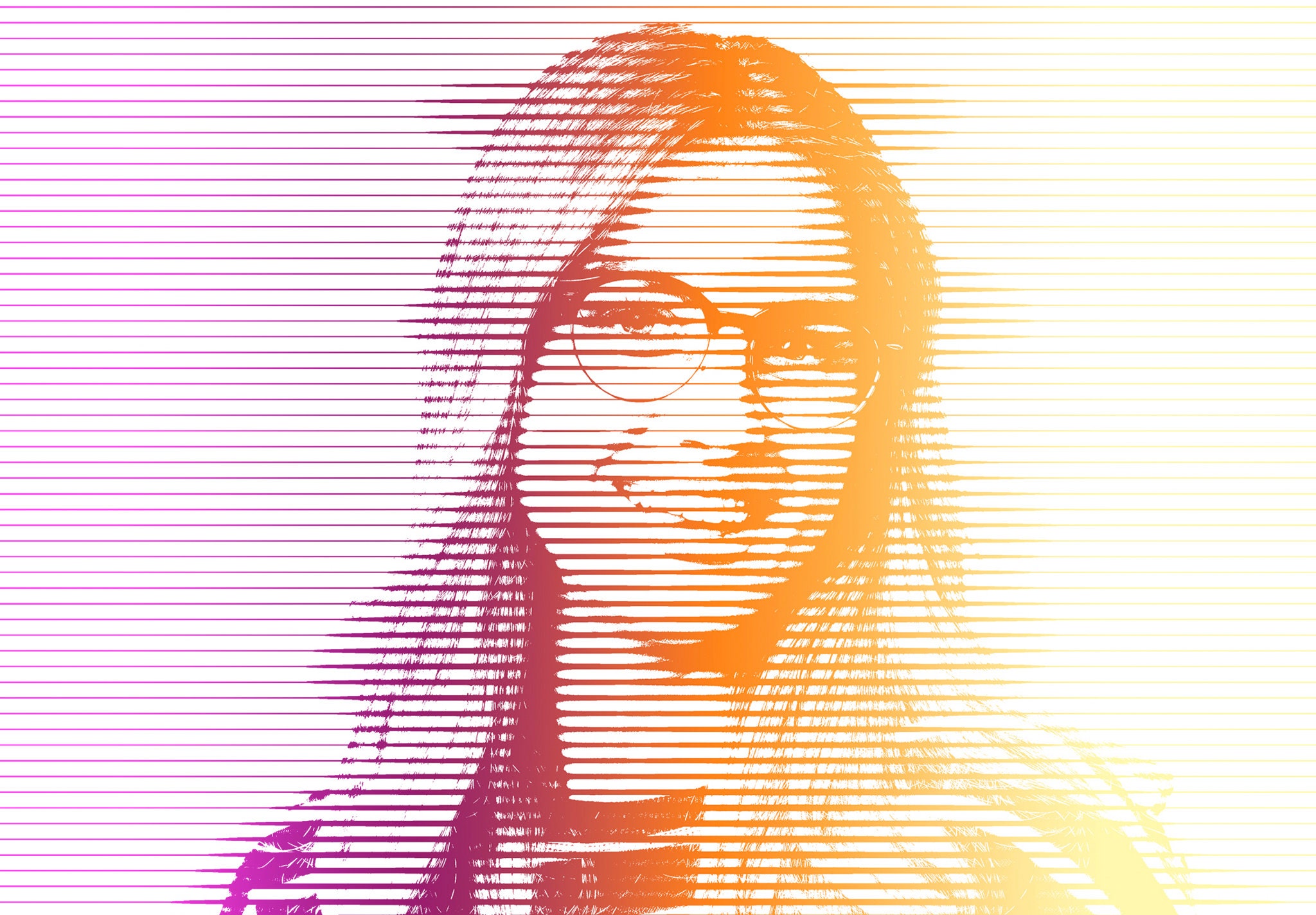 Line Distortion Photo Effect / Gradient Color Line Distortion Photo ...