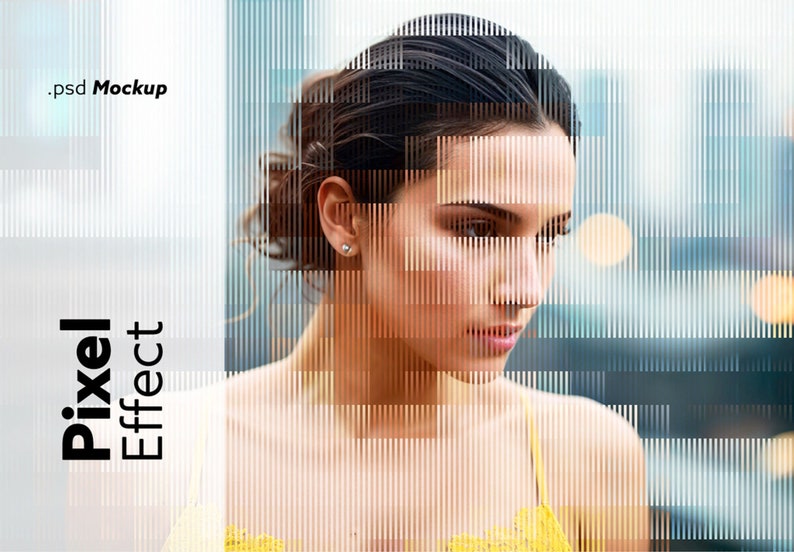 Pixel Photo Effect for Photoshop / Pixel Layer Style Template / Pixel ...