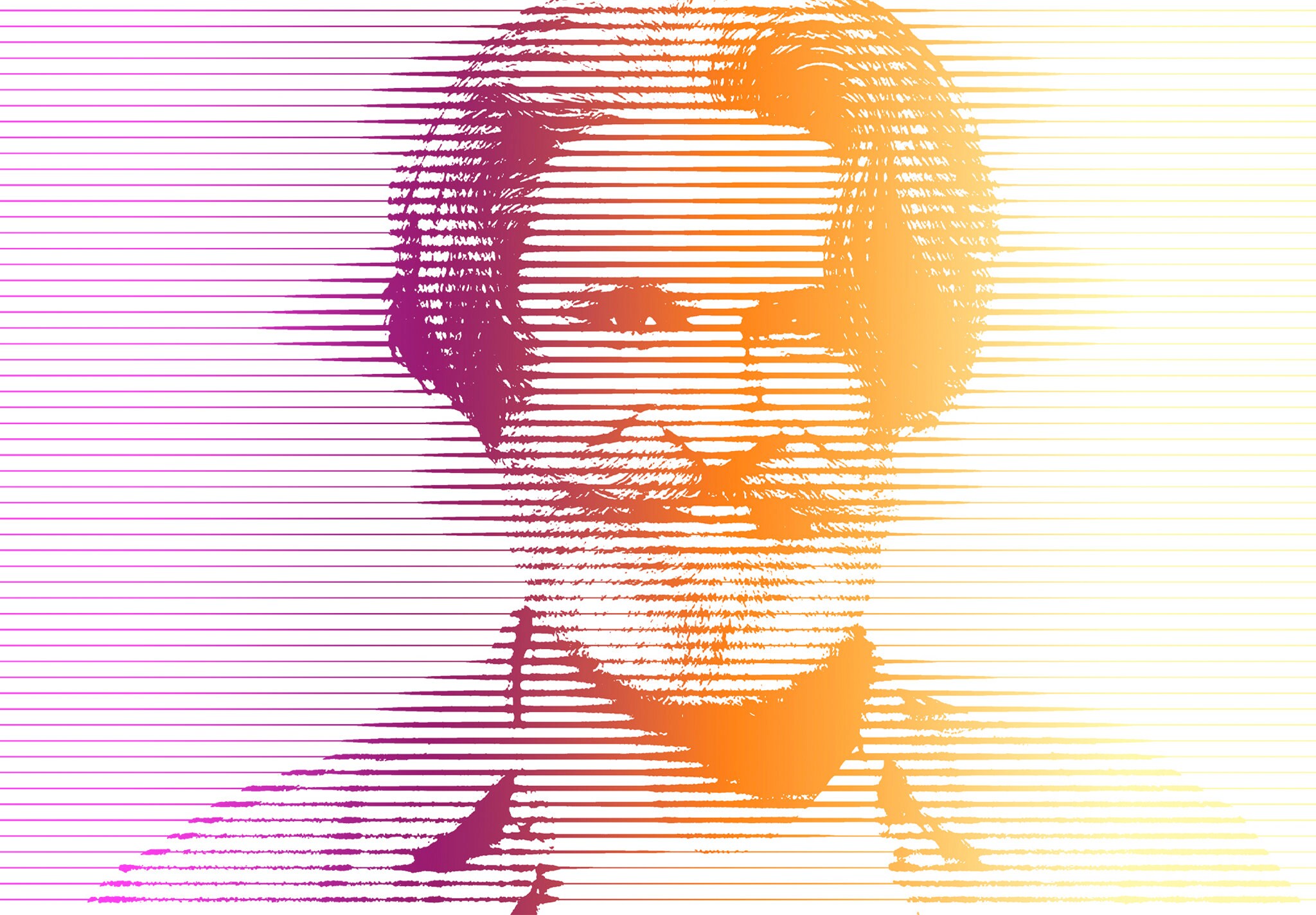 Line Distortion Photo Effect / Gradient Color Line Distortion Photo ...