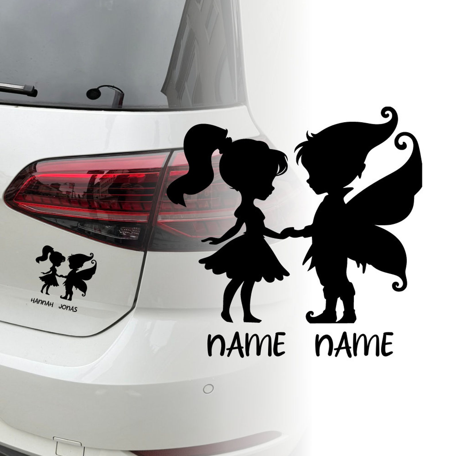 Aufkleber | Fee und Elf mit Wunschname | Möbel | Auto | Sticker ...