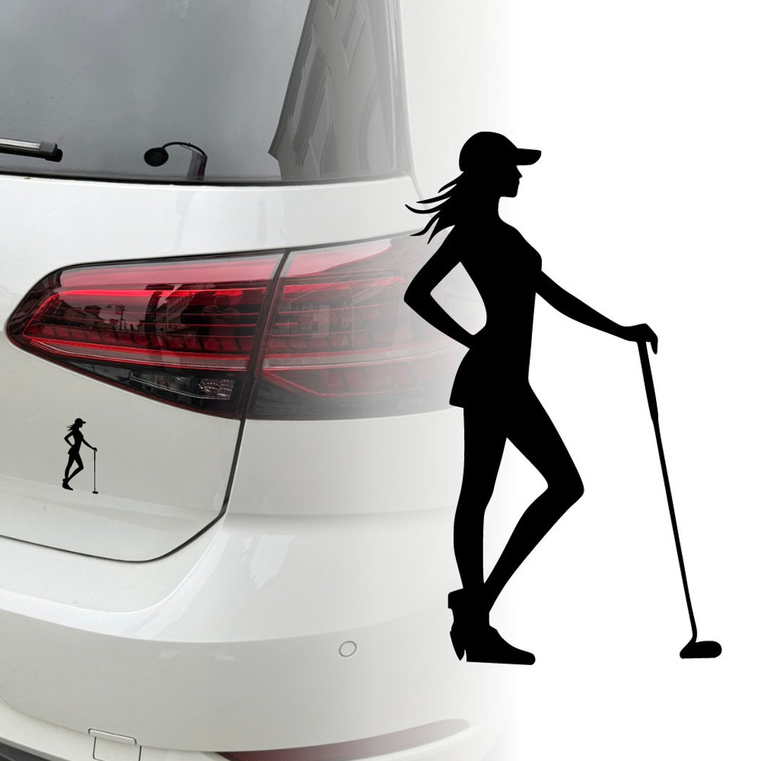 Car Sticker | Female Golfer | Figure | Golf Sport | Car Sticker ...