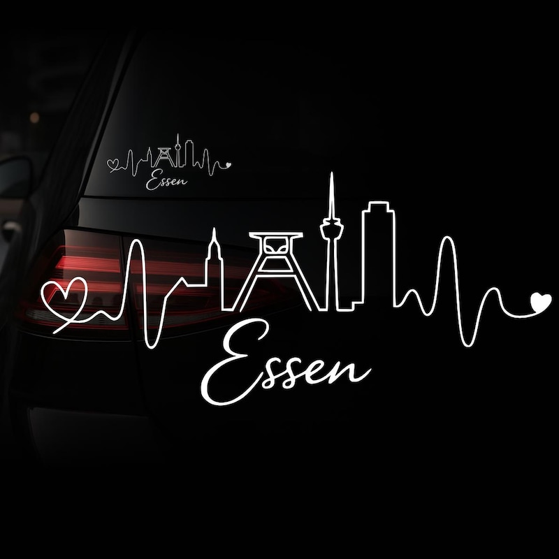 Silhouette skyline essen - Etsy.de