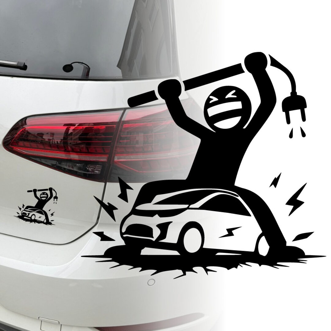 Car Sticker Stick Figures Fck E-car Figure Funny Car Stickers Various ...