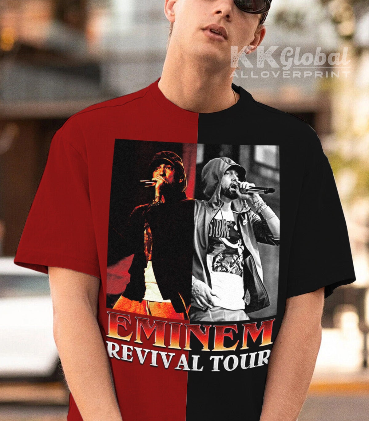 Eminem Split shirt 3D,Eminem Eminem Revival Tour Shirt,Eminem Merch ...