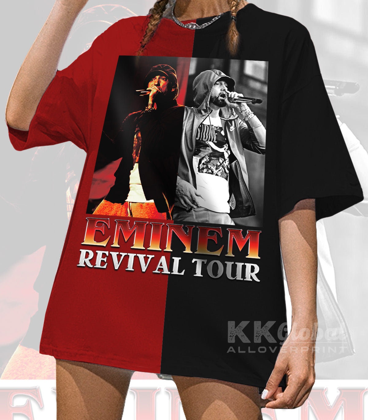 Eminem Split shirt 3D,Eminem Eminem Revival Tour Shirt,Eminem Merch ...