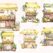 Lemonade Stand Clipart, Watercolor Lemonade Stand, Lemons, Digital Art ...