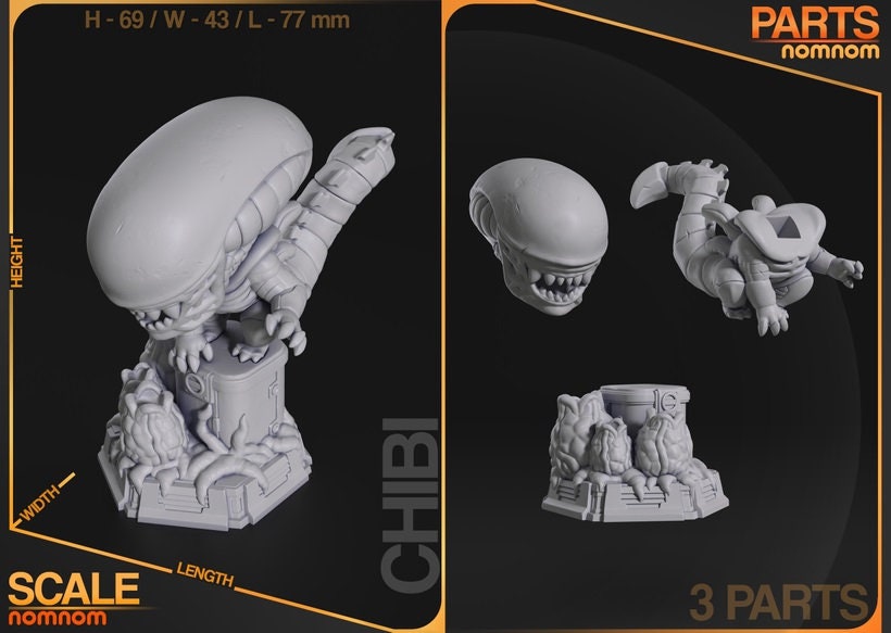 Chibi Xenomorph From Alien - Etsy