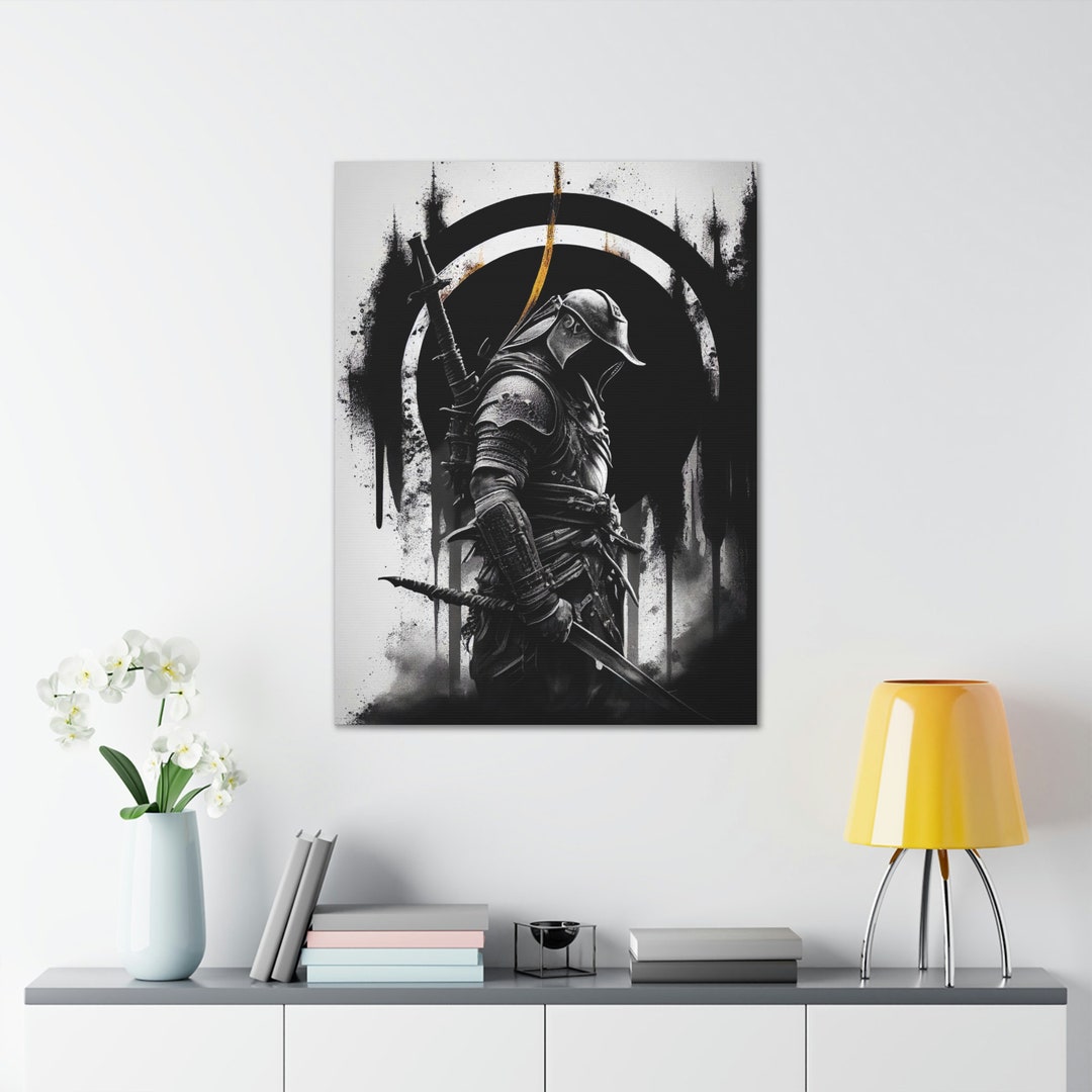 Contemporary Samurai Armor Canvas Print Dark Samurai - Etsy