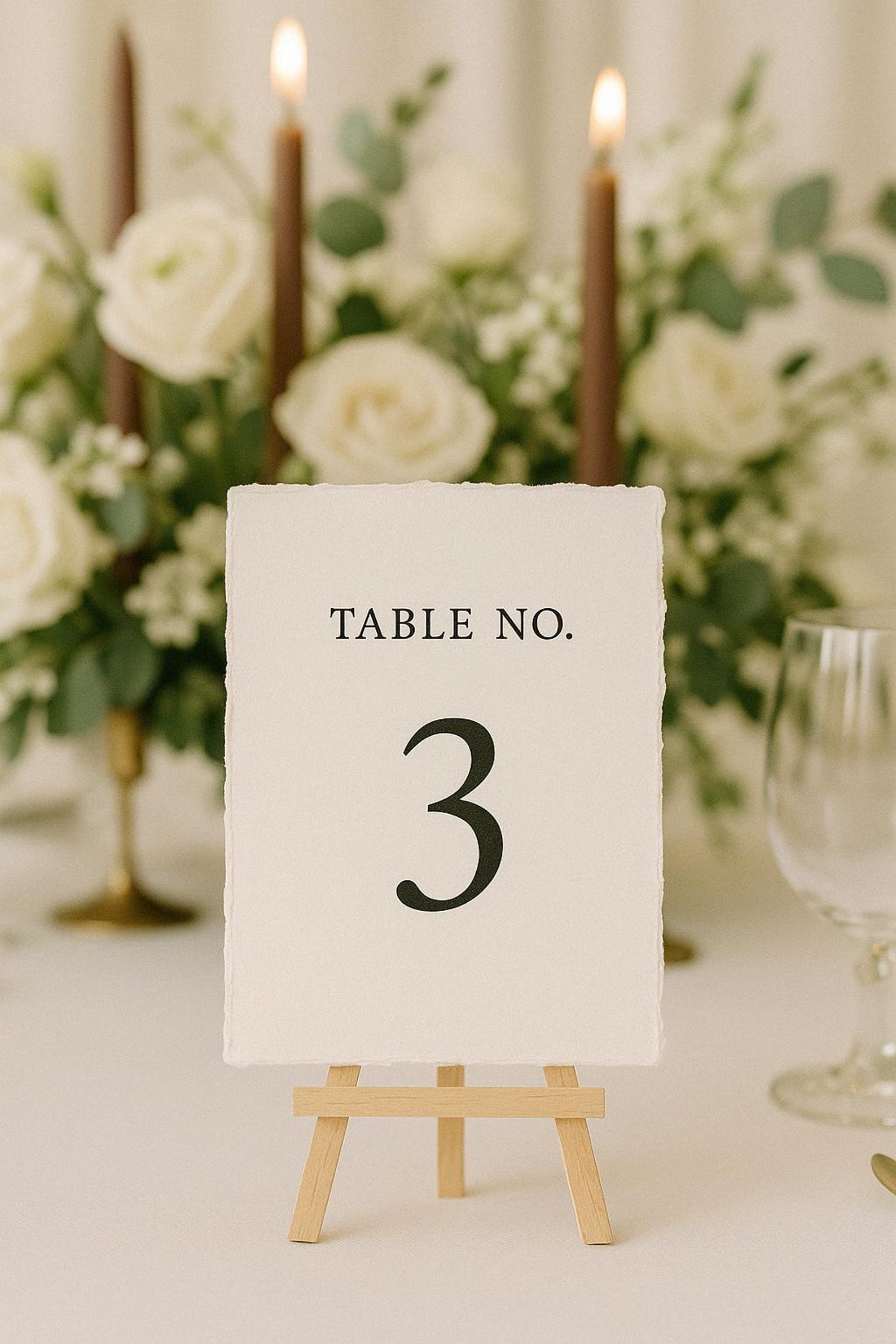 Table Numbers Made on Handmade Paper. Wedding Table Mumbers ...