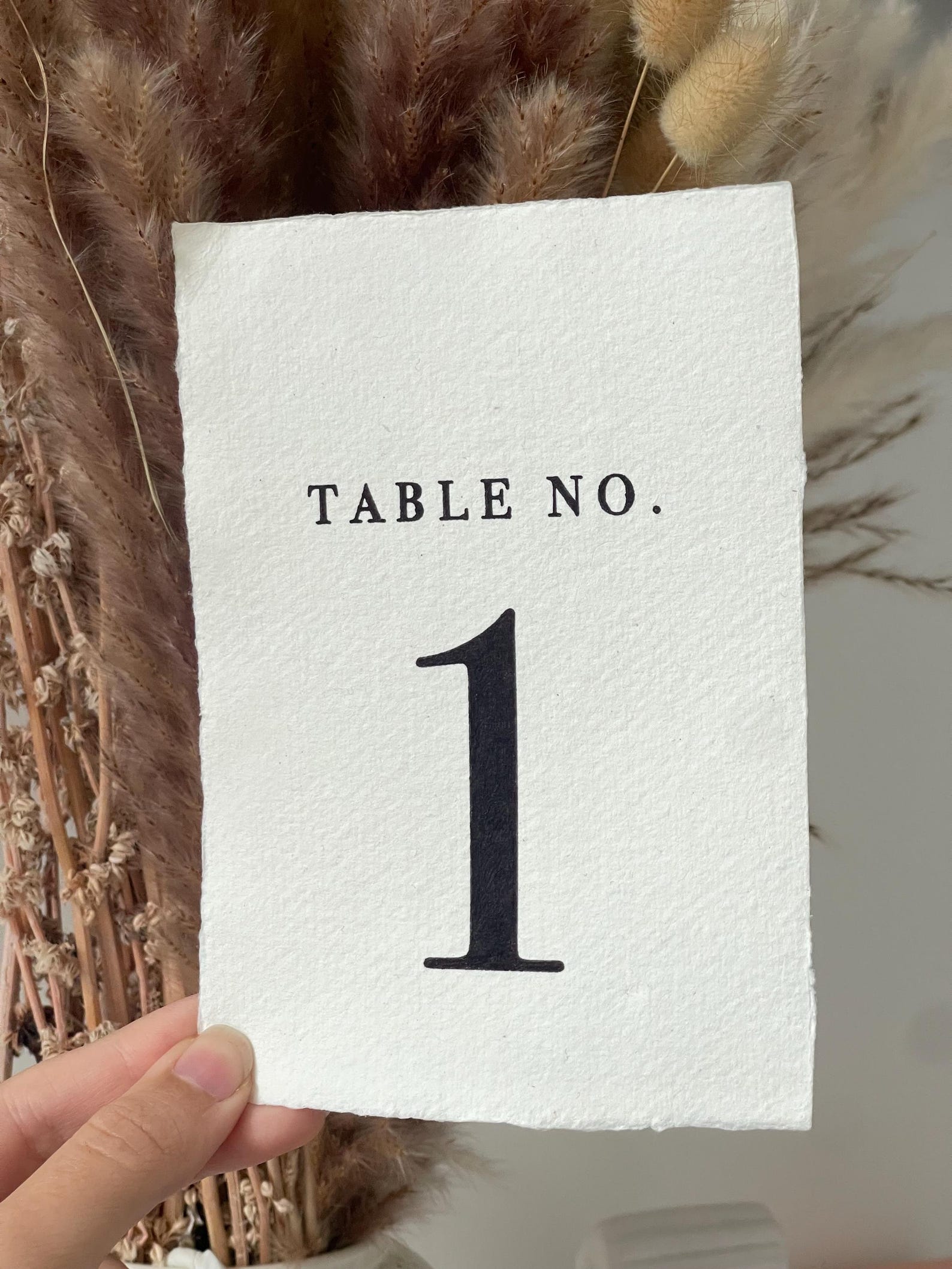 Table Numbers Made on Handmade Paper. Wedding Table Mumbers ...