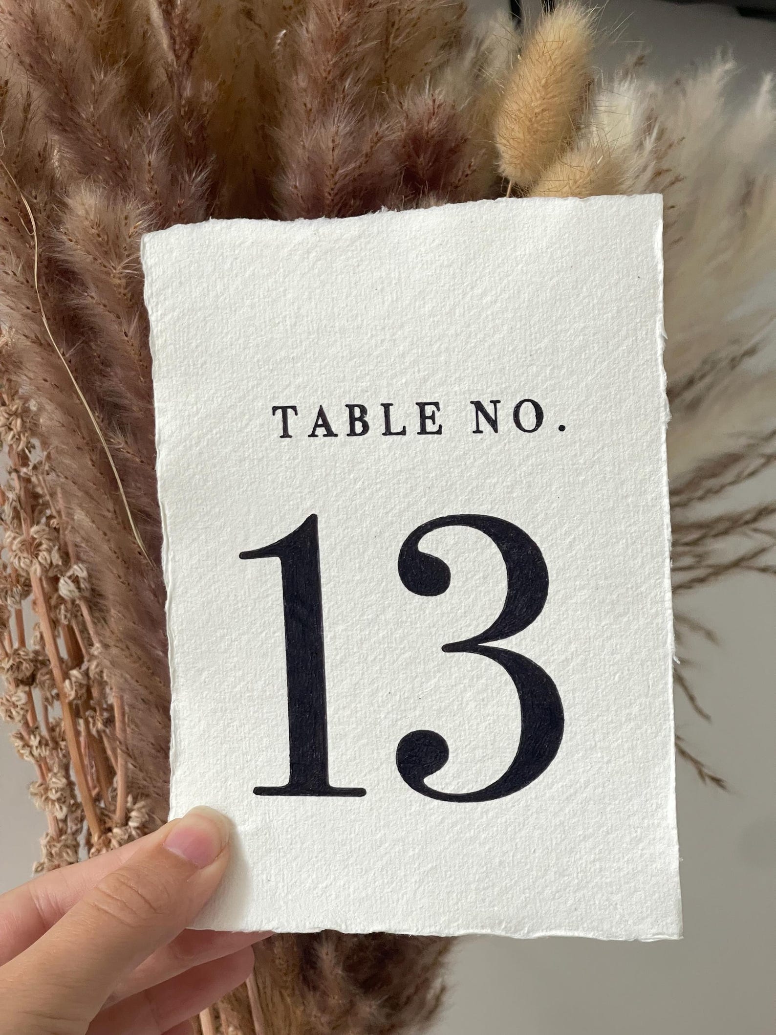 Table Numbers Made on Handmade Paper. Wedding Table Mumbers ...