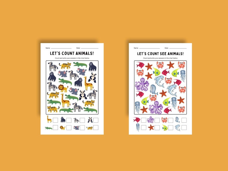 Instantly Printable Counting Worksheets Counting Printable Activitiy ...