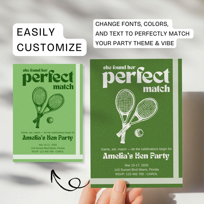 Bachelorette Itinerary, Tennis Bachelorette Weekend Invitation, Bridal ...