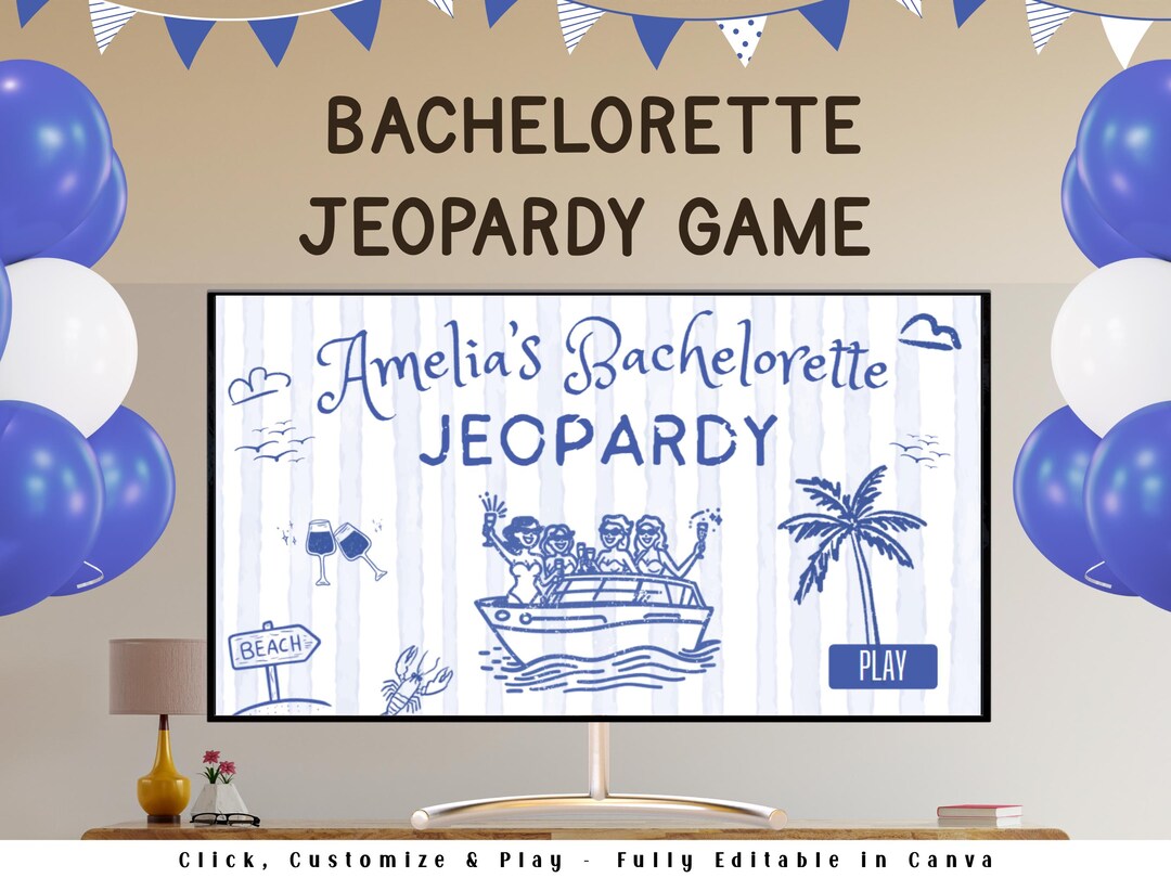 Bachelorette Jeopardy Party Game, Bachelorette Trivia Game, Hen Do ...