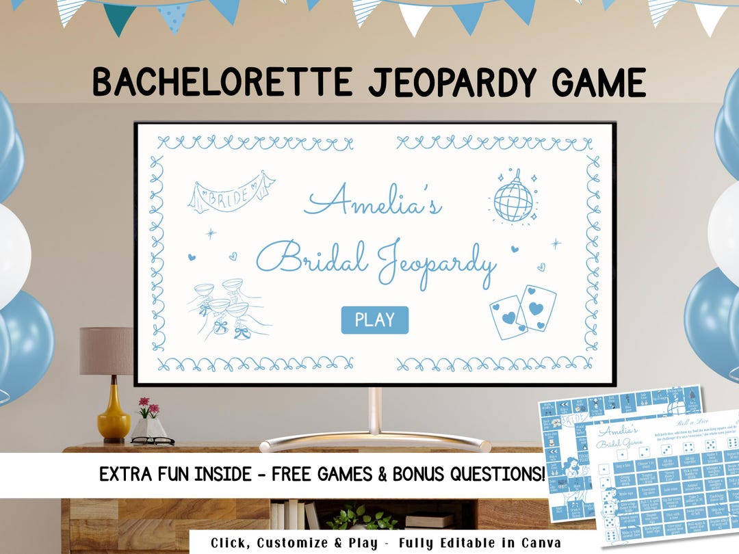 Bachelorette Jeopardy Party Game, Bachelorette Trivia Game, Hen Do ...
