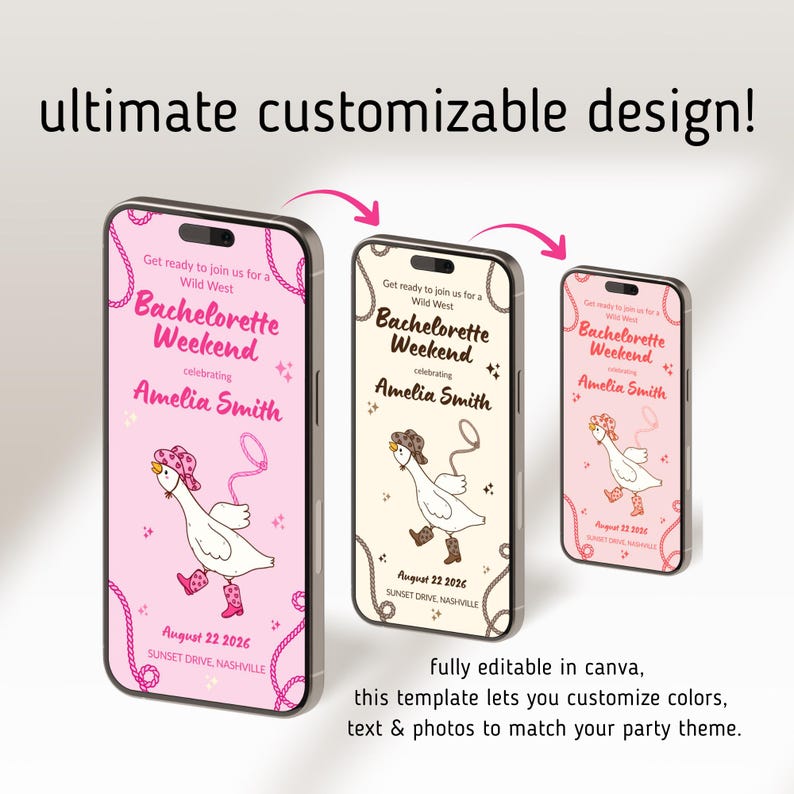 Last Rodeo Bachelorette Party Itinerary Template, Digital Invitation ...