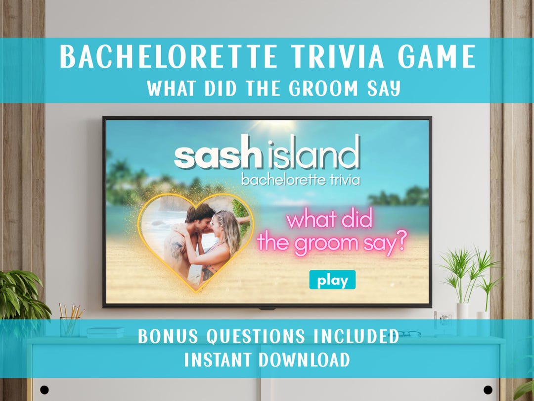 What Did the Groom Say Bachelorette Trivia Game, Bach Drinking Game for ...