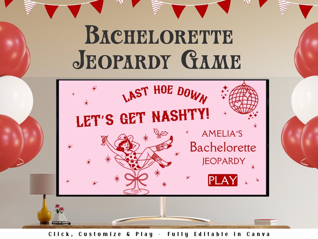 Bachelorette Jeopardy Party Game, Bachelorette Trivia Game, Hen Do ...