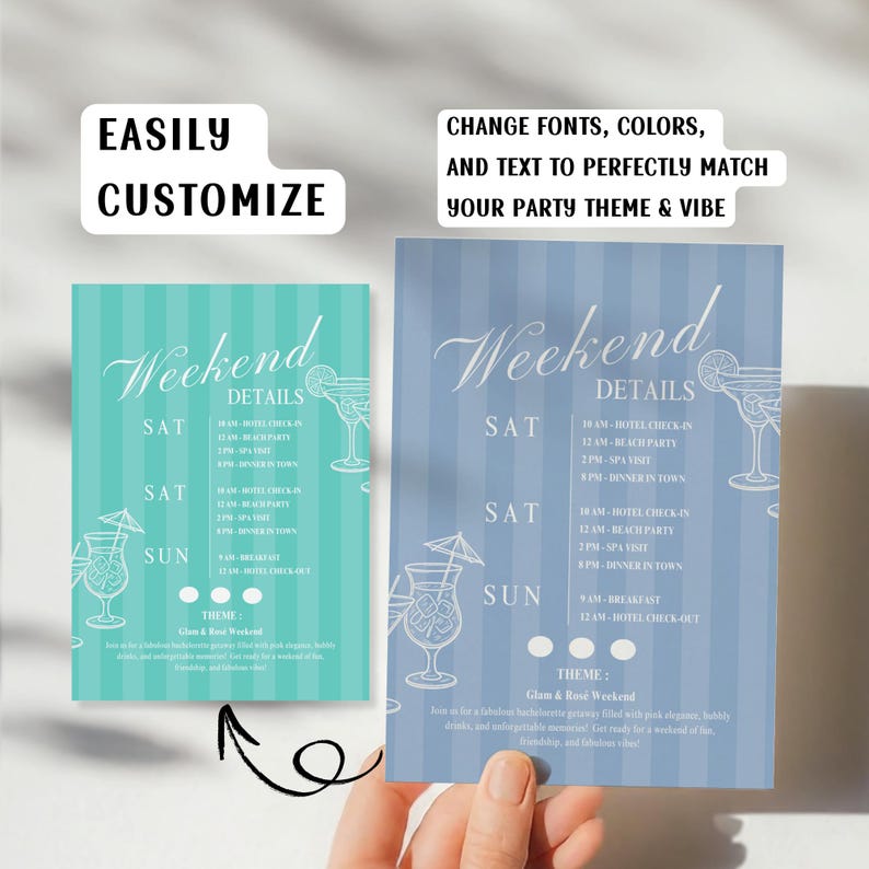 The Bach Club Bachelorette Invitation & Itinerary Template | Editable ...