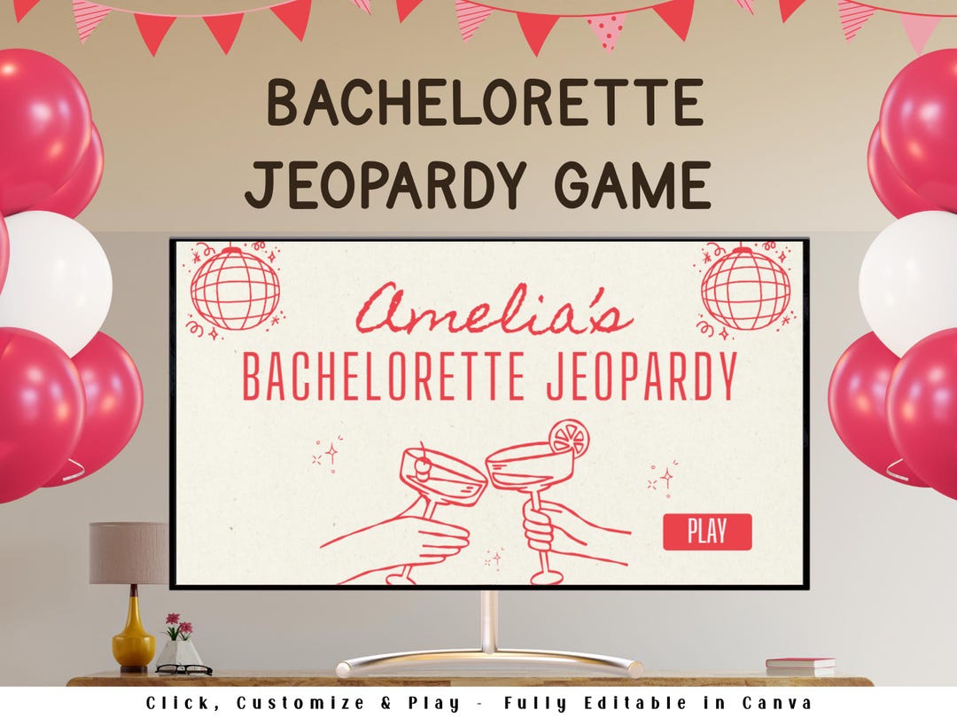 Bachelorette Jeopardy Party Game, Bachelorette Trivia Game, Hen Do ...