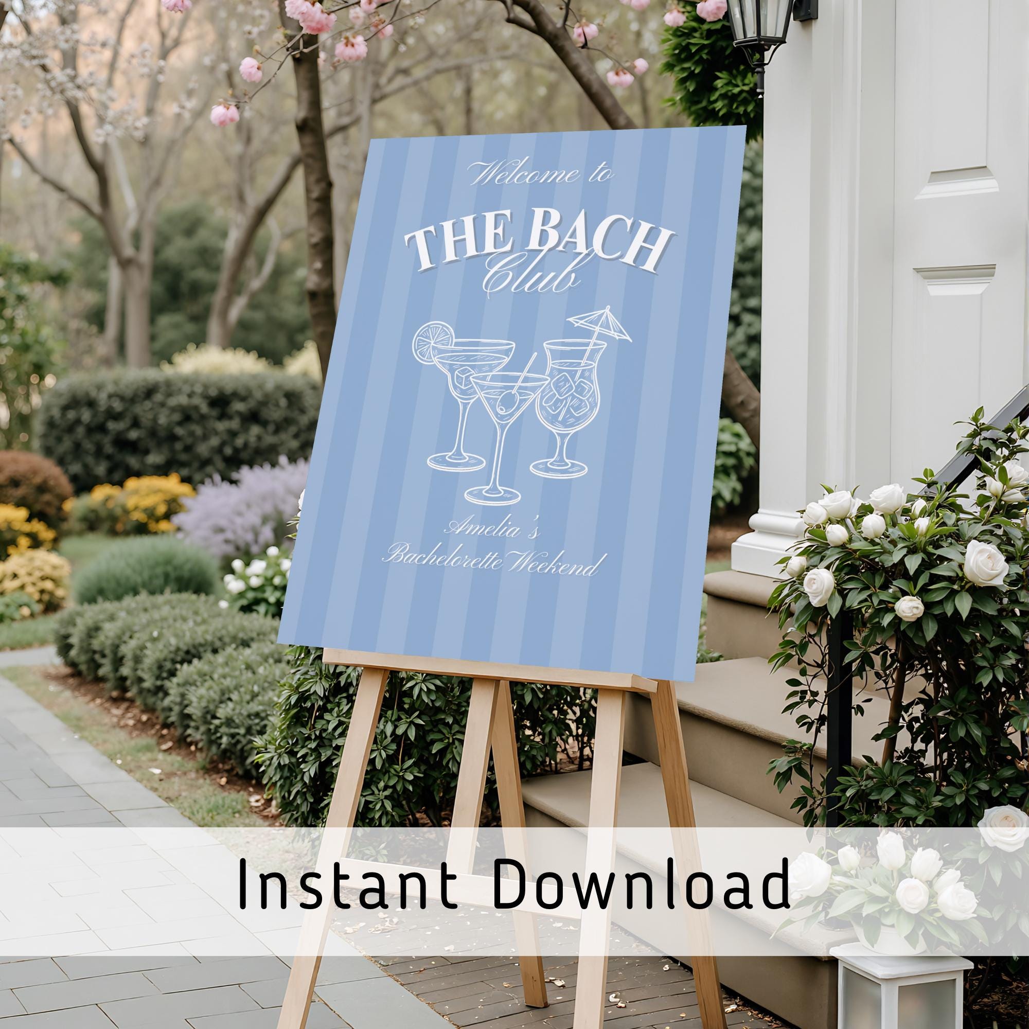 Printable Bachelorette Welcome Poster | the Bach Club Theme | Custom ...