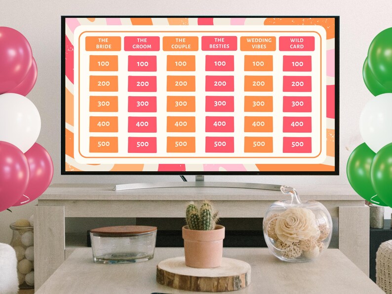 Bachelorette Jeopardy Party Game, Bachelorette Trivia Game, Hen Do ...