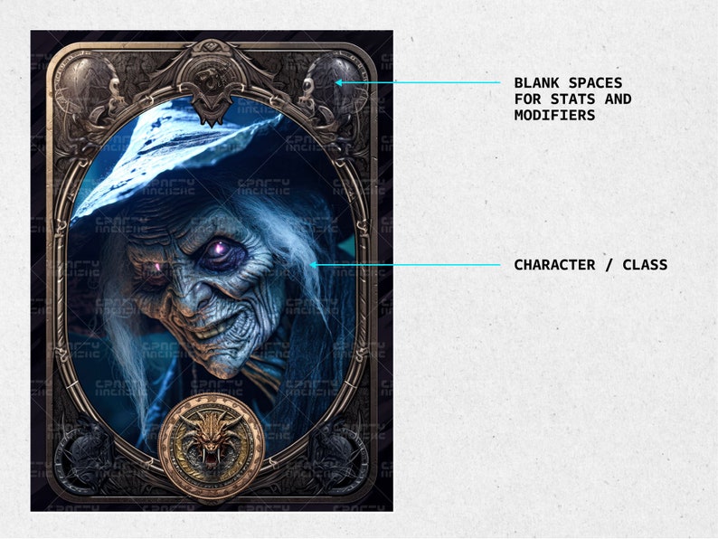 24 RPG Enemies Cards Printable Hi-res Images, Digital Download Set 1 ...