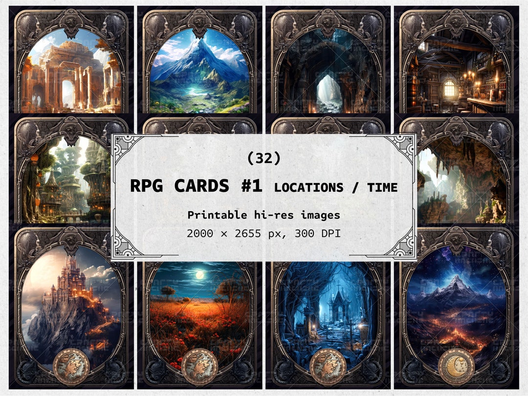 32 RPG Special Cards - Printable Hi-res Images, Digital Download - Set ...