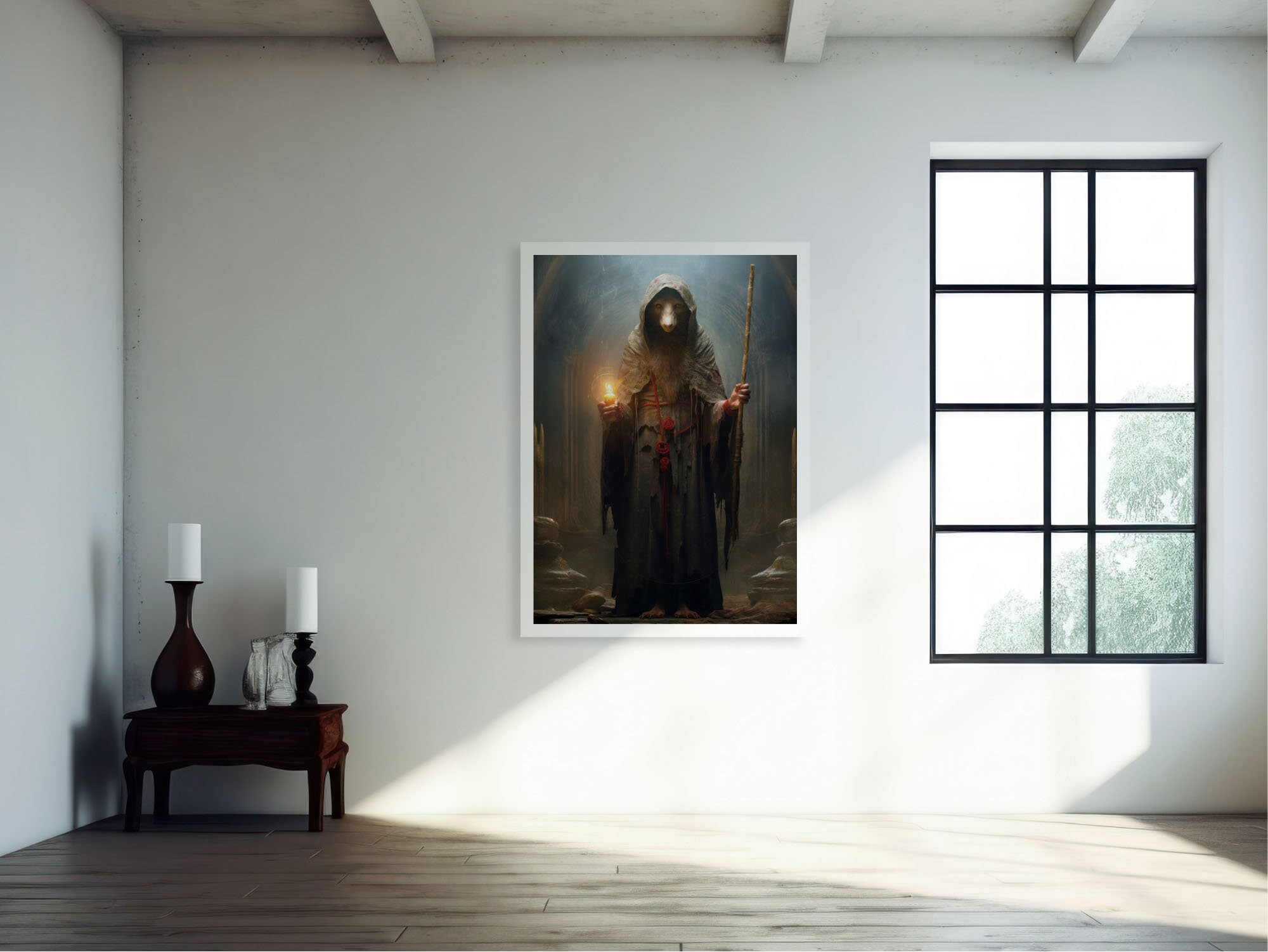 Monkey Nun Dystopian Surreal Printable Wall Art, Digital Download, PDF ...