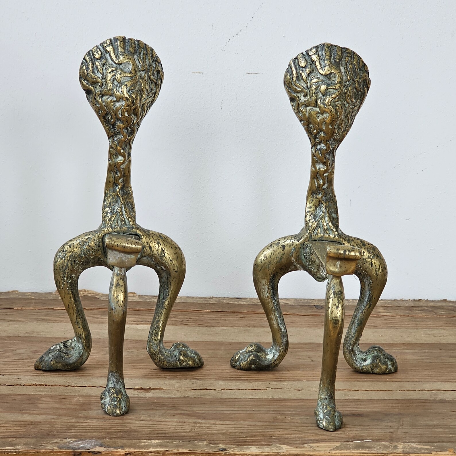 Pair of Victorian Andirons or Fire Dogs for Fireplace - Etsy