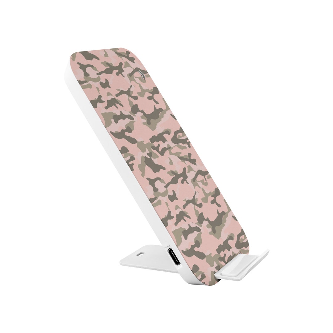 Pink Camo Wireless Charging Stand, Wireless Phone Charger, Stand ...