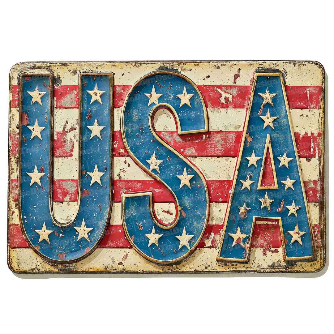 12x Vintage USA Sign Clipart, Retro US Signs Clipart, Printable ...