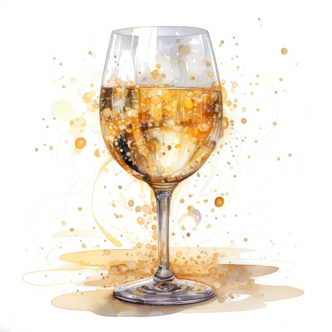 12x Wine Glass Clipart, Celebration Drink Wine Clipart, Printable ...