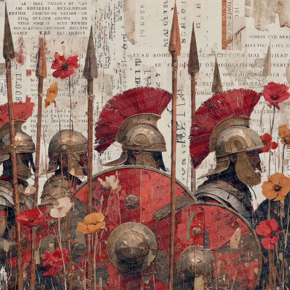 Retro Roman Digital Paper Pack 12 Legion Formation Clash Junk Journal ...