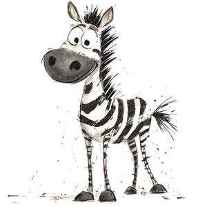 Silly Zebra PNG Clipart, 12x Funny Zebra Clip Art Set, Printable Zoo ...